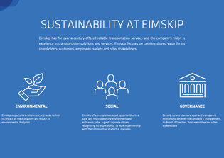 Sustainability - Eimskip